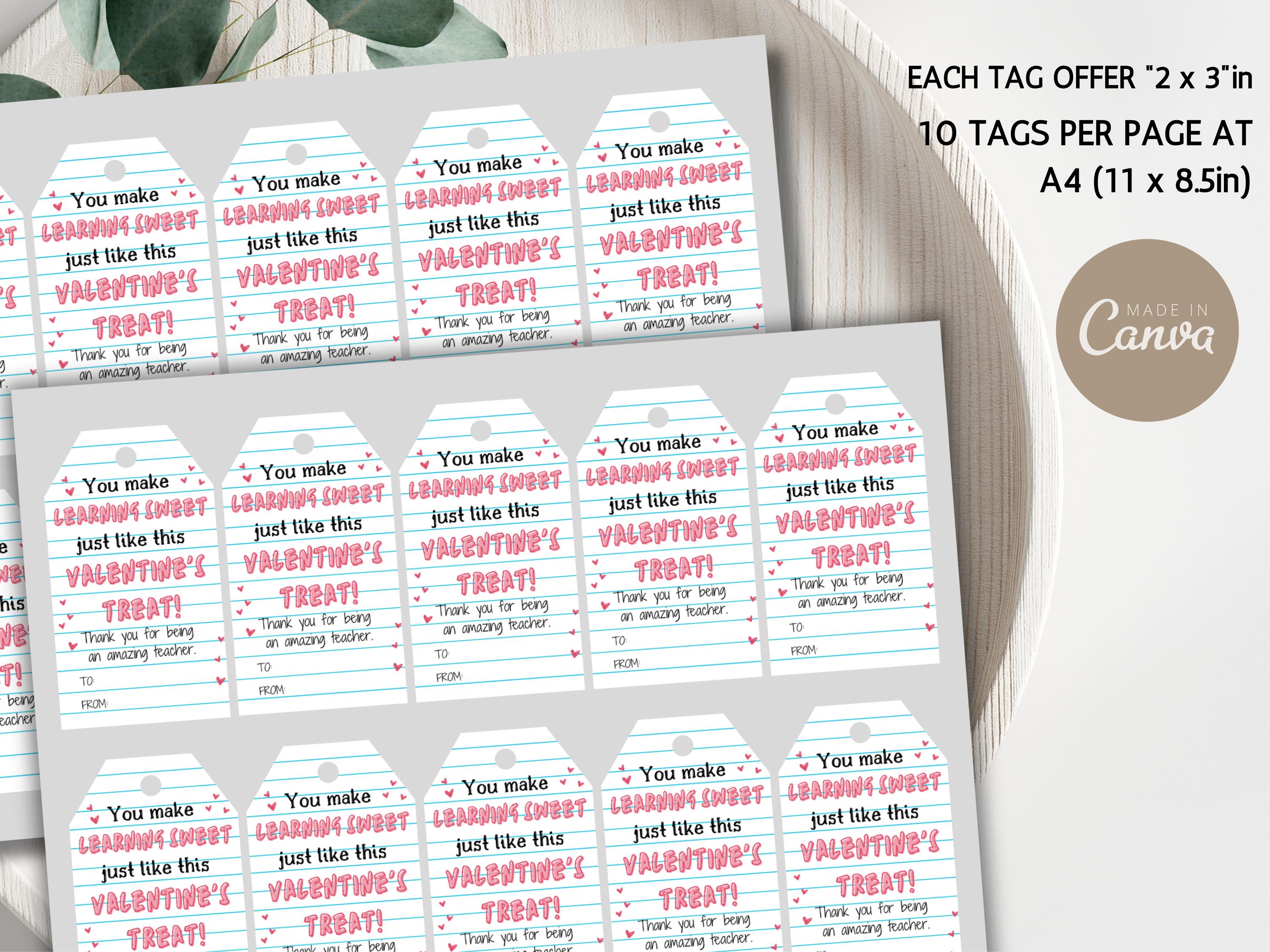 EDITABLE Valentine Gift Tags Printable Kids Valentine Tags Classroom ...