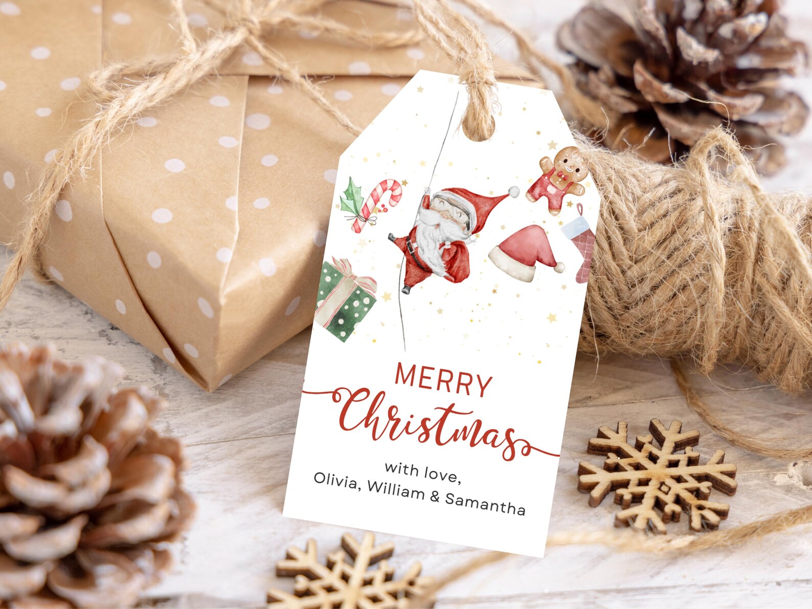 Editable Christmas Gift Tag Template Editable Christmas Favor Tag Merry ...
