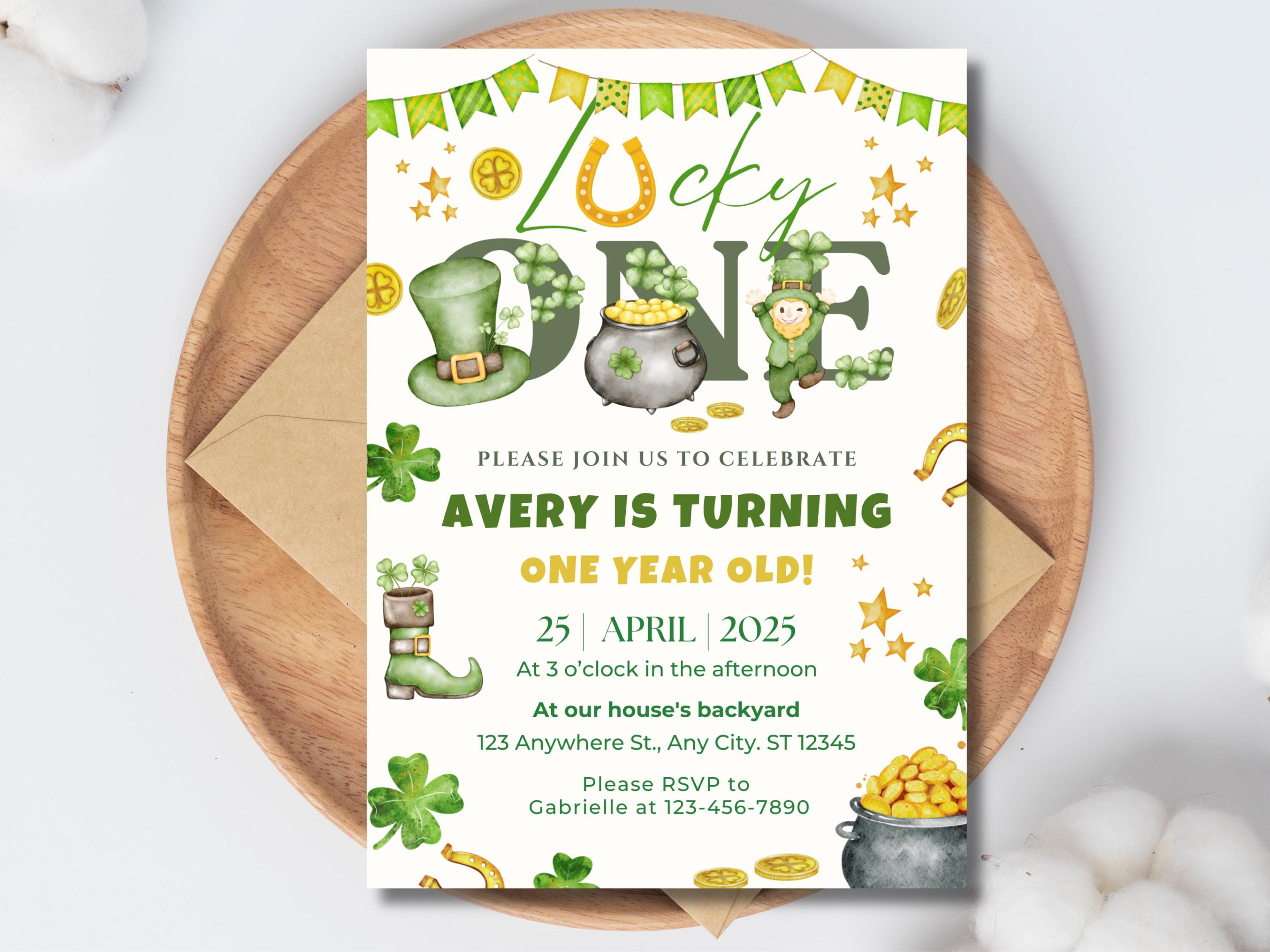 Irish Birthday Party Invitation St. Patrick's Day Birthday Party Invite ...