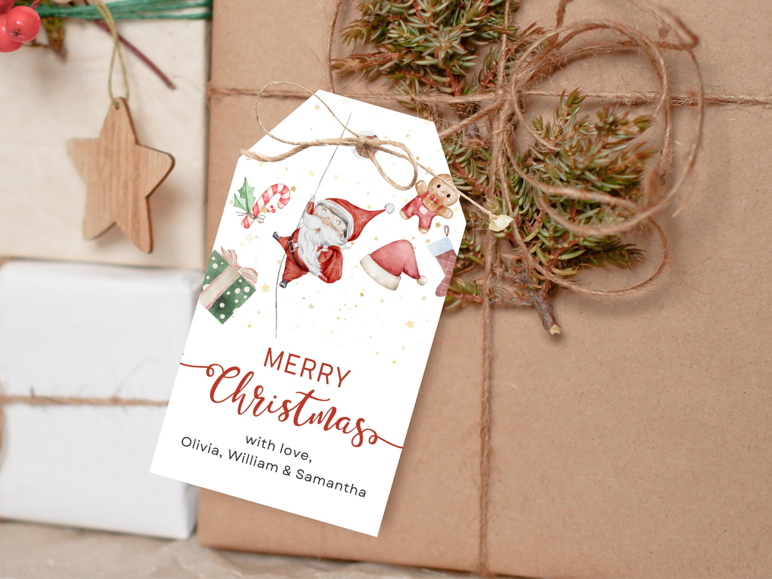 Editable Christmas Gift Tag Template Editable Christmas Favor Tag Merry ...