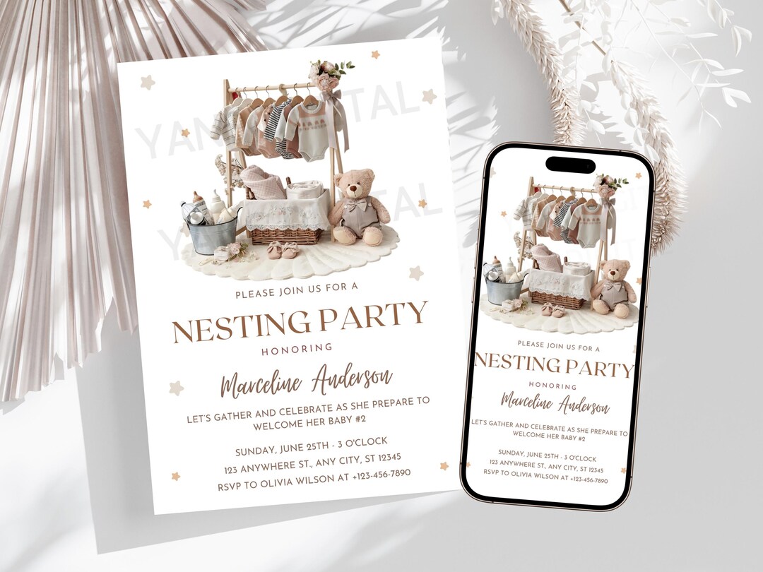Nesting Party Invite Prep the Nest Invite Bless the Nest Party Invite ...