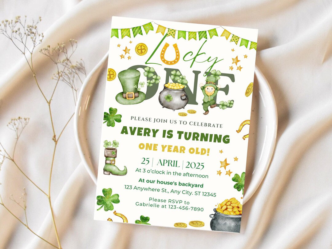 Irish Birthday Party Invitation St. Patrick's Day Birthday Party Invite ...
