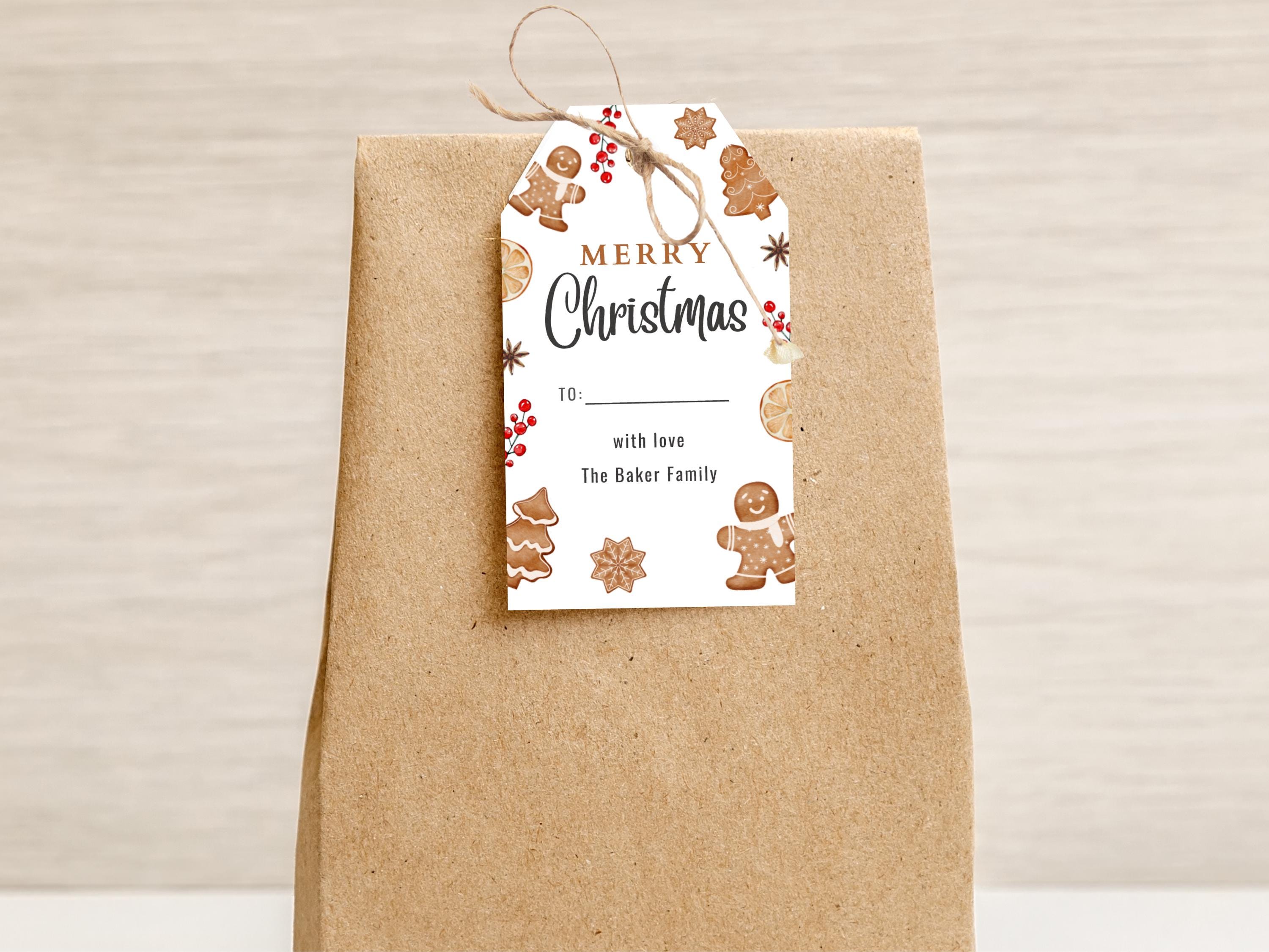 Merry Christmas Gift Tag, Editable Christmas Gift Tag, Holiday Party ...