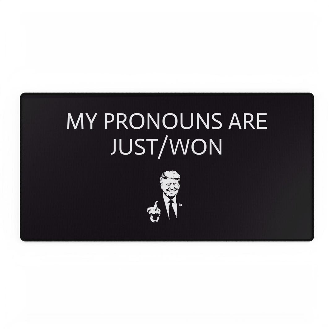 Pronouns Desk Mat, Donald Trump Mouse Pad, Republican Mousepad Gift ...