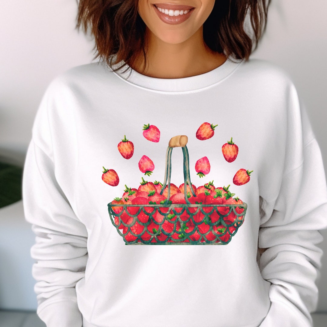 Strawberry Sweatshirt. Womens Shirt, Crewneck Sweatshirt - Etsy Australia