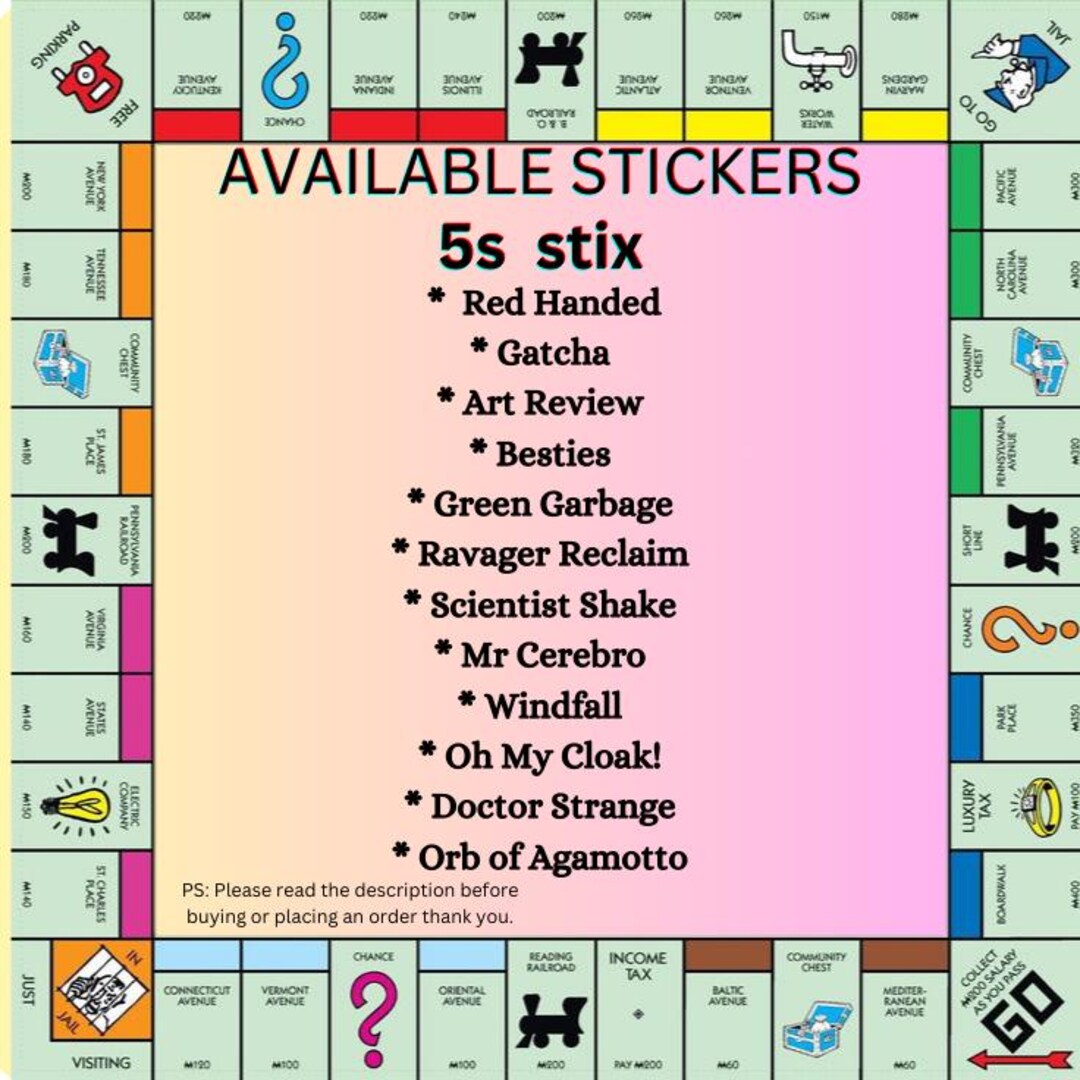 5s Stix Mono Go Stickers - Etsy