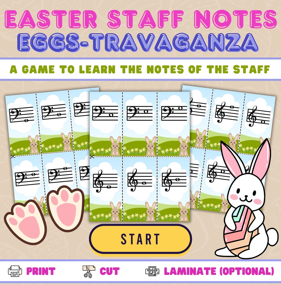 Easter Piano Game | Learn Staff Notes | Preschool Piano | Music Theory ...