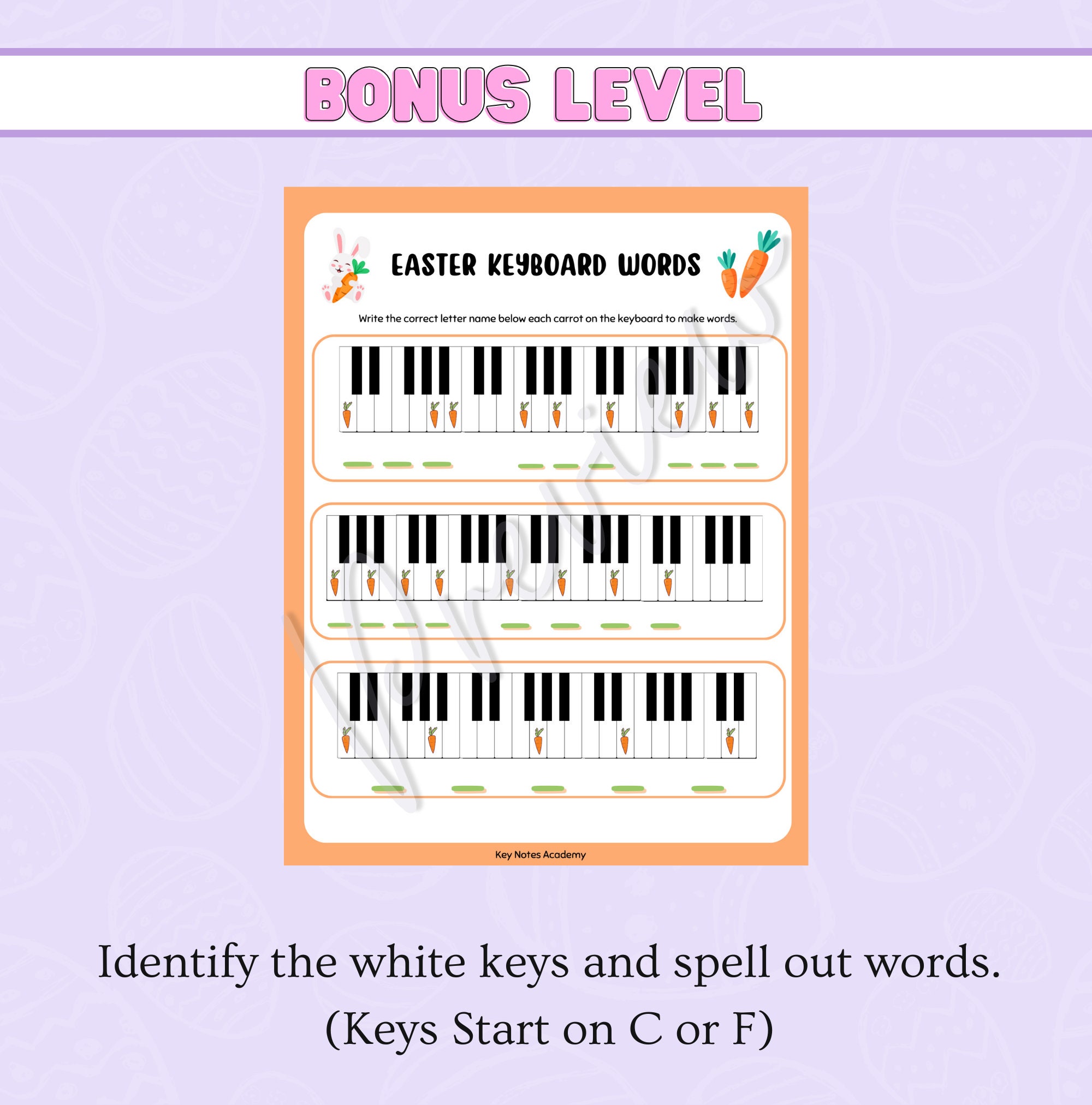 Printable Piano Worksheet Learn Piano Keys Preschool Piano Music Theory ...