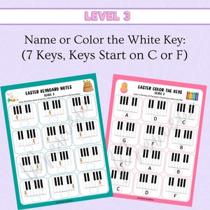 Printable Piano Worksheet | Learn Piano Keys | Preschool Piano | Music ...