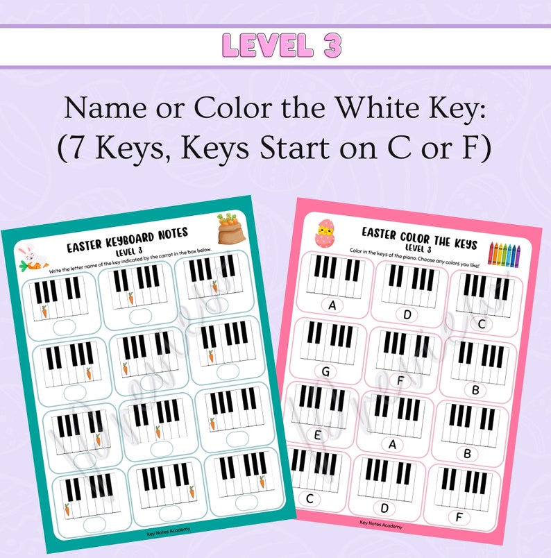 Printable Piano Worksheet | Learn Piano Keys | Preschool Piano | Music ...