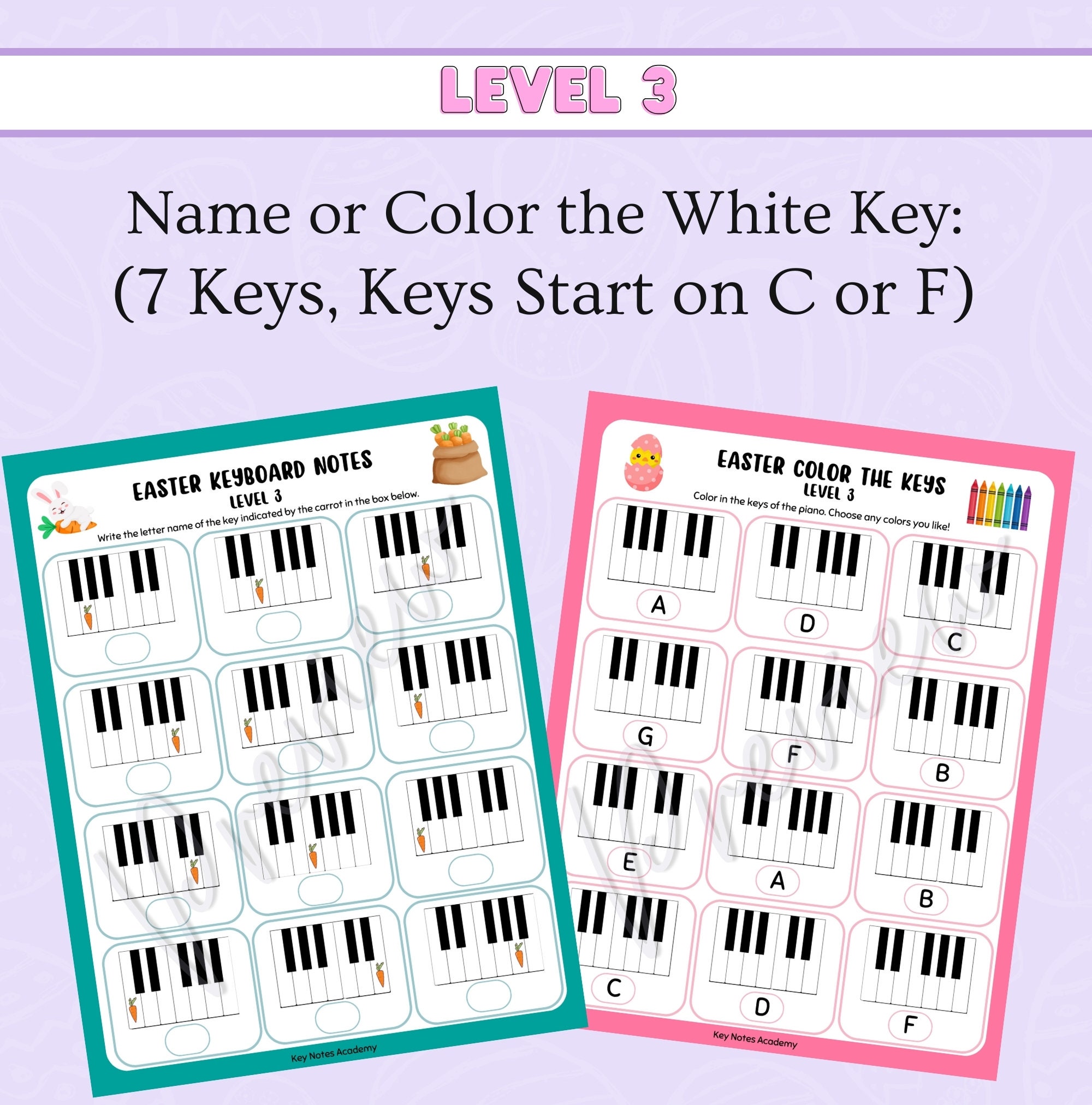 Printable Piano Worksheet | Learn Piano Keys | Preschool Piano | Music ...