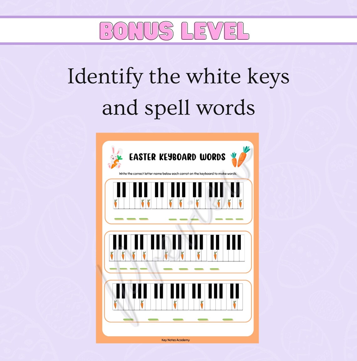 Printable Piano Worksheet | Learn Piano Keys | Preschool Piano | Music ...