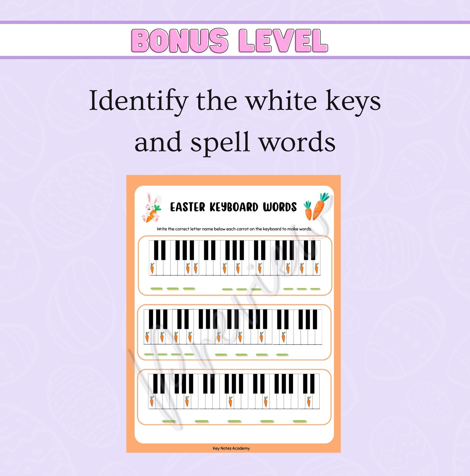 Printable Piano Worksheet | Learn Piano Keys | Preschool Piano | Music ...