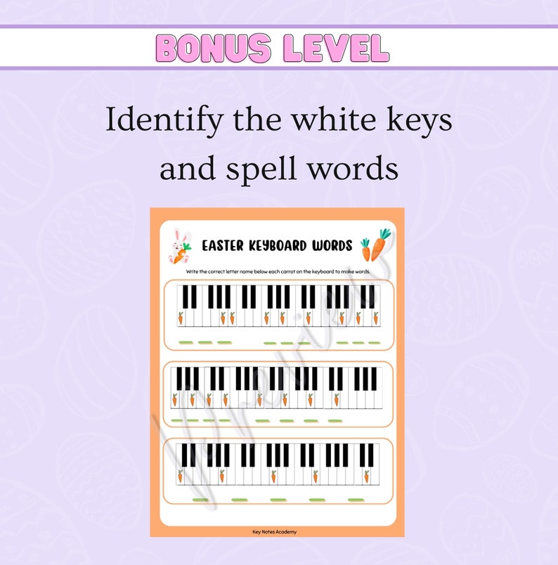 Printable Piano Worksheet | Learn Piano Keys | Preschool Piano | Music ...
