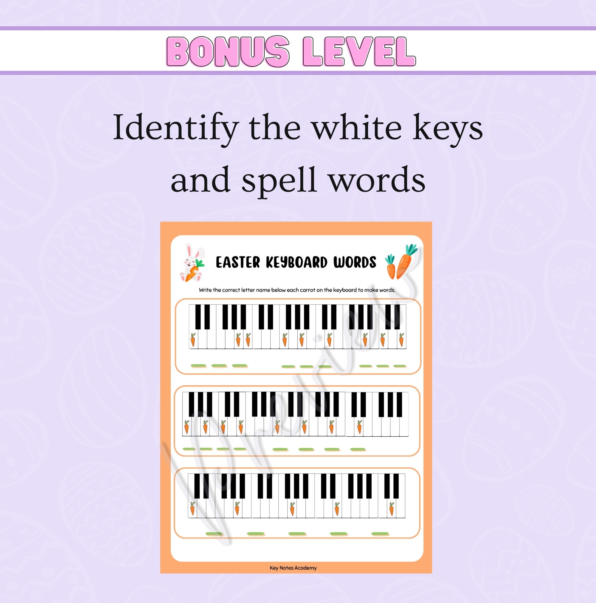 Printable Piano Worksheet | Learn Piano Keys | Preschool Piano | Music ...
