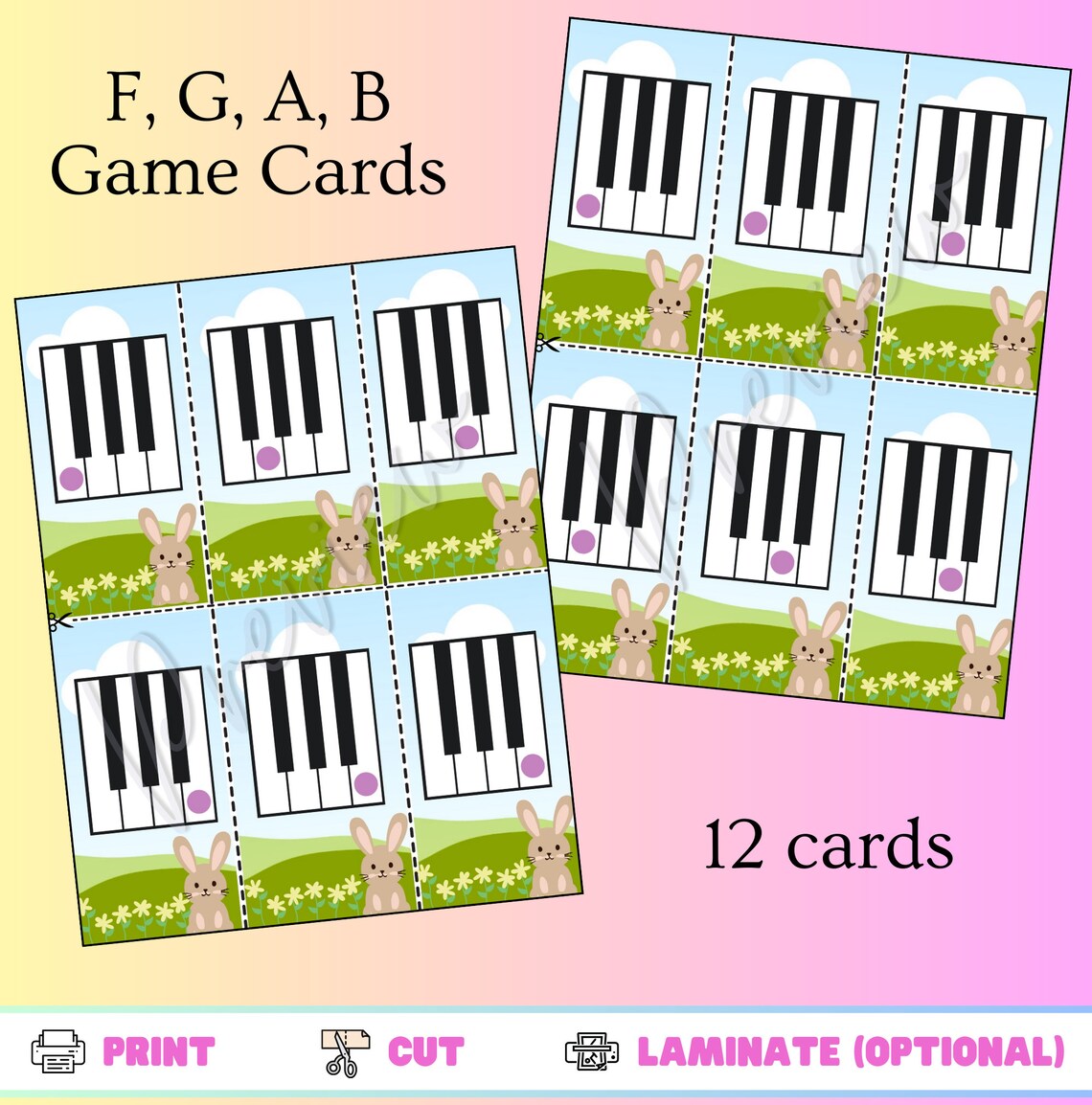 Easter Piano Keys Game Learn Piano Keys Preschool Piano Music Theory ...