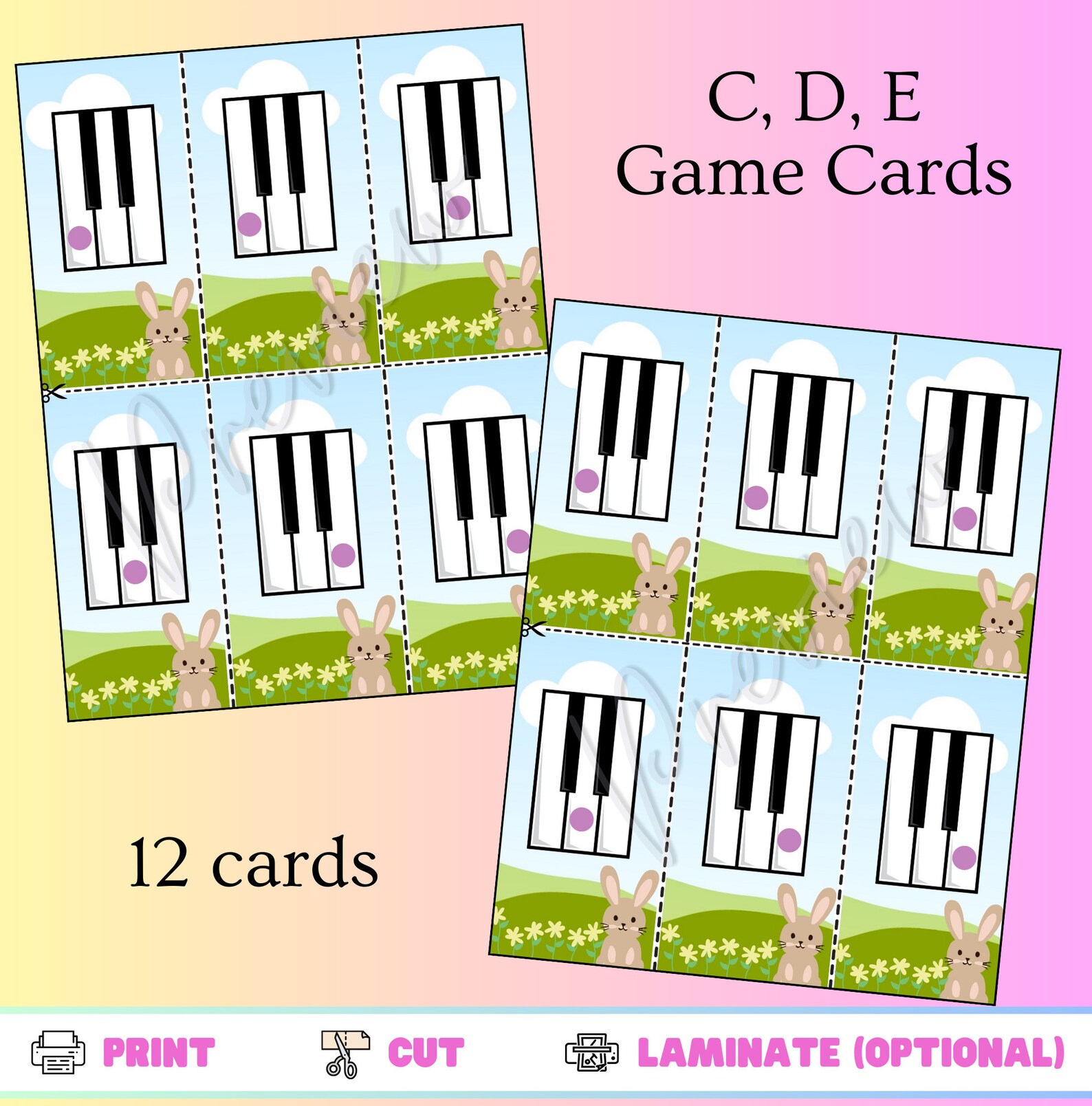 Easter Piano Keys Game Learn Piano Keys Preschool Piano Music Theory ...