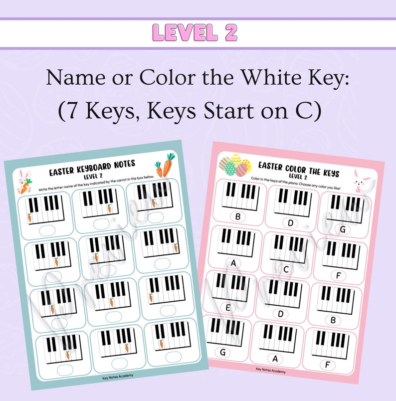 Printable Piano Worksheet | Learn Piano Keys | Preschool Piano | Music ...