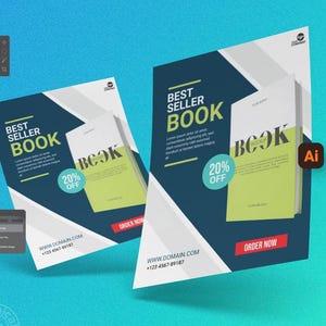 Book Sale Flyer Template| Adobe Photoshop Template | Adobe Illustrator ...