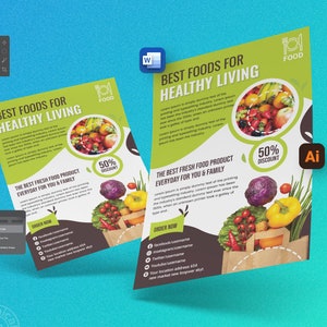 Organic Food Flyer Template | Adobe Photoshop Template | Adobe ...