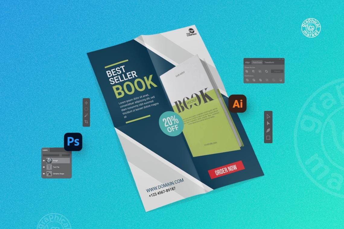 Book Sale Flyer Template| Adobe Photoshop Template | Adobe Illustrator ...