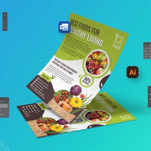 Organic Food Flyer Template | Adobe Photoshop Template | Adobe ...