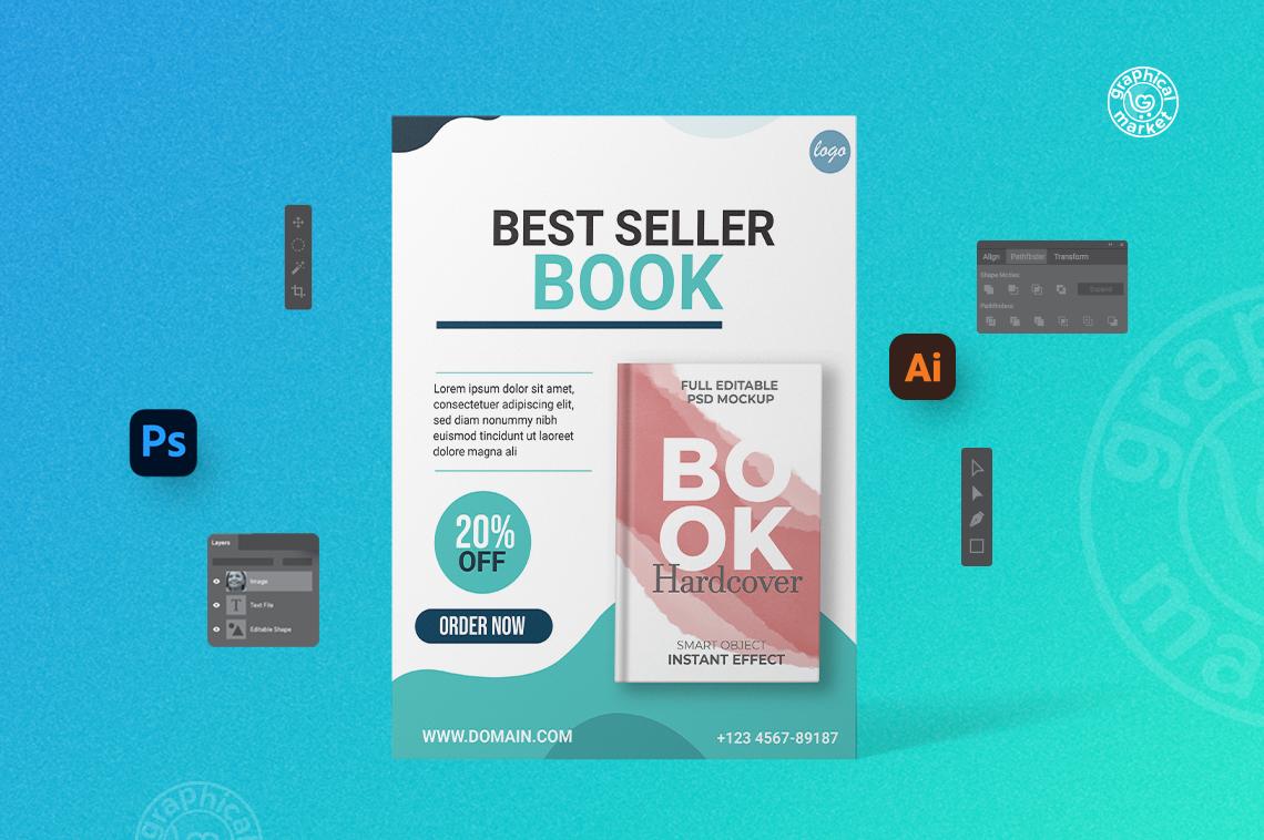 Book Sale Flyer Template| Adobe Photoshop Template | Adobe Illustrator ...