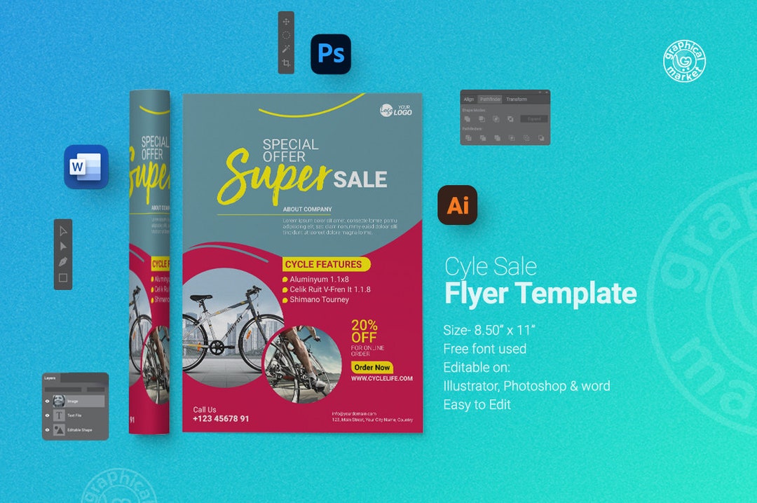 Cycle Sale Flyer | Retail Flyer | Adobe Photoshop Template | Adobe ...