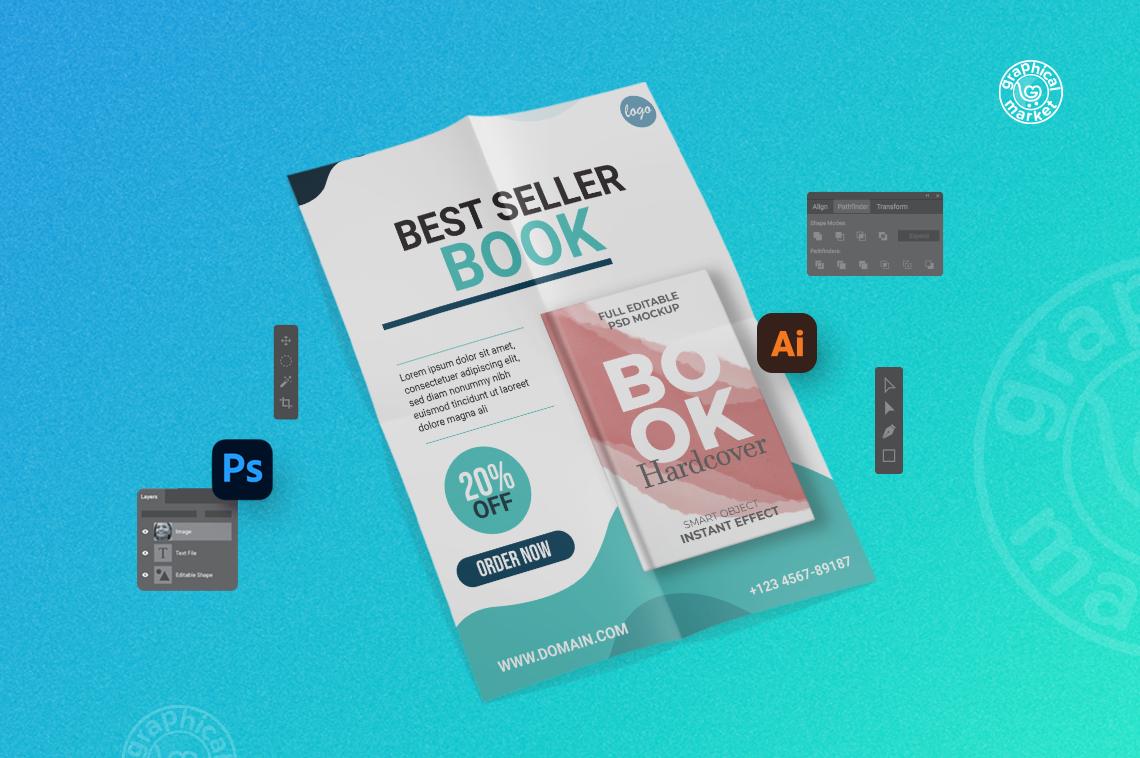 Book Sale Flyer Template| Adobe Photoshop Template | Adobe Illustrator ...