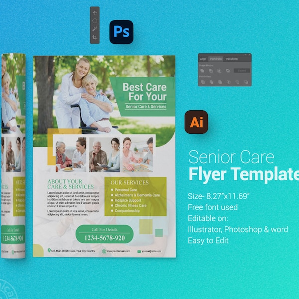 Senior Center Flyer - Etsy