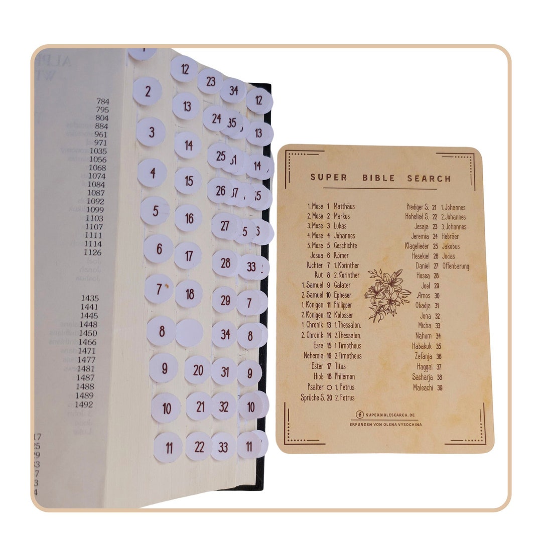 Bible Register, Bible Grip Register, Bible Rigister, White Bible Tabs ...