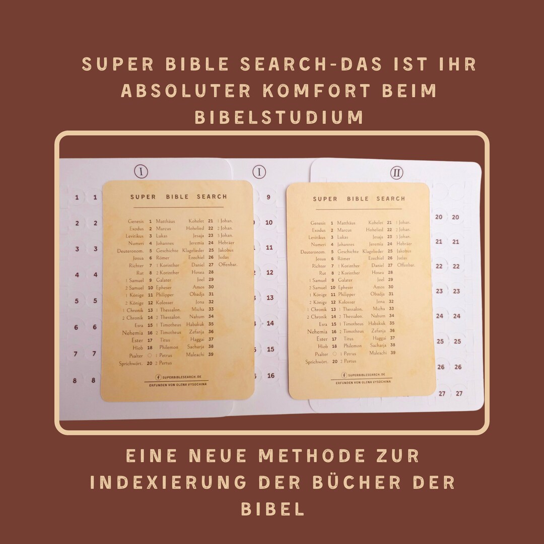 Bible Register, Bible Register for Bible Study, Bible Tabs ...