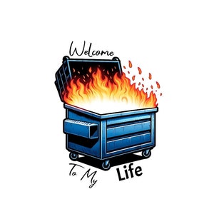 Dumpster Fire Die Cut Vinyl Sticker Laptop, Water Bottle, Hydroflask ...