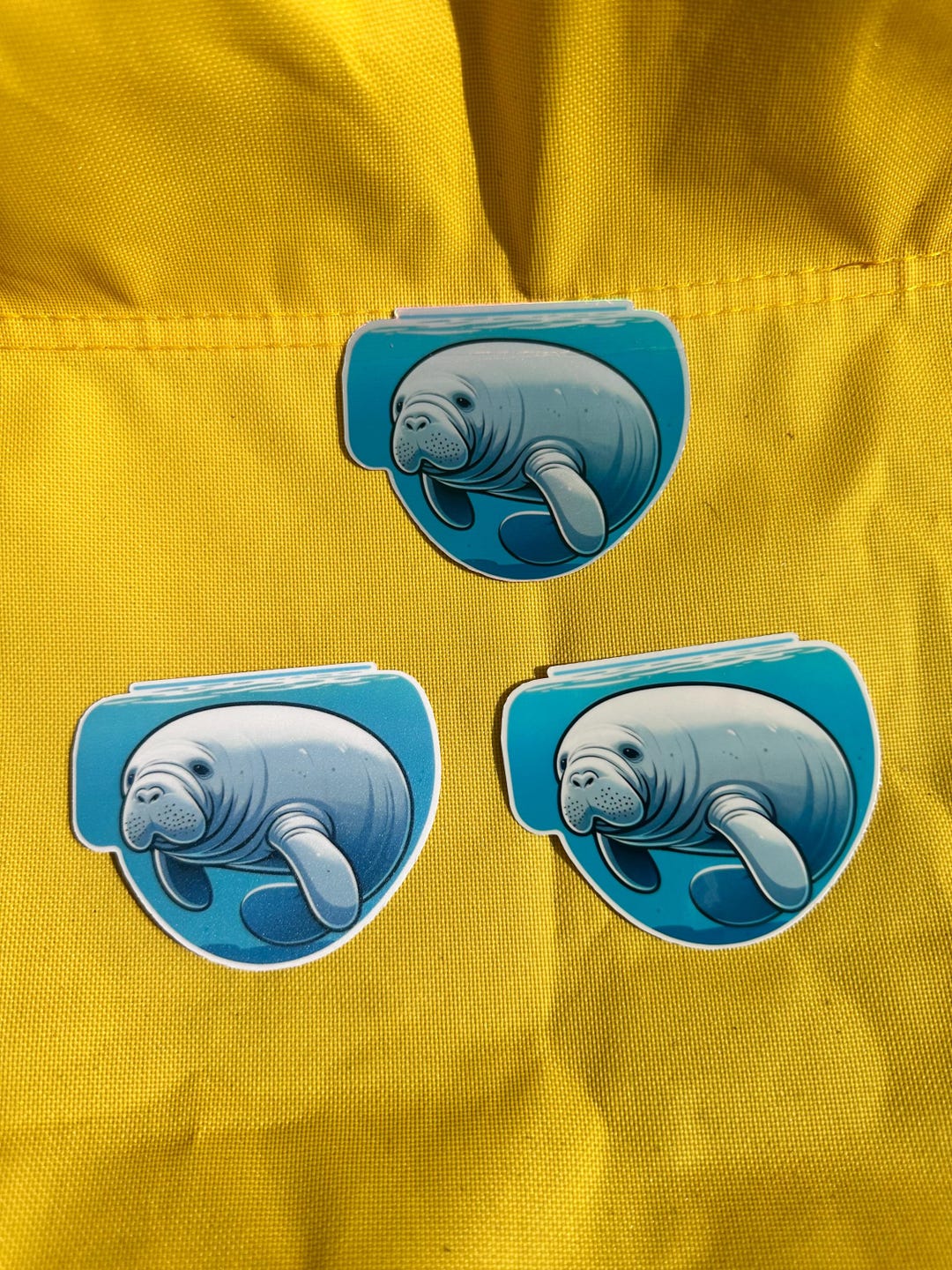 Manatee Vinyl Sticker for Laptop, Water Bottle, Hydroflask, Phone, Desk ...