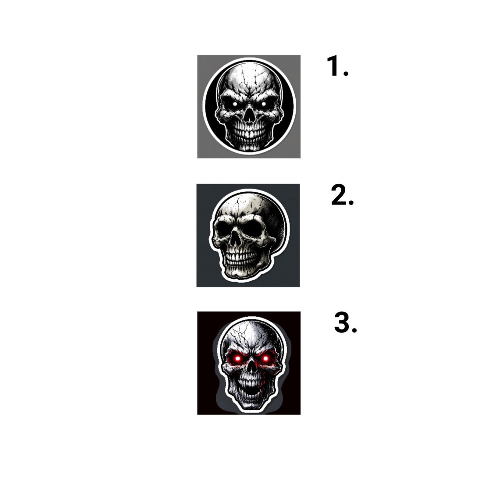 Evil Skull Die Cut Vinyl Sticker Laptop, Water Bottle, Hydroflask ...