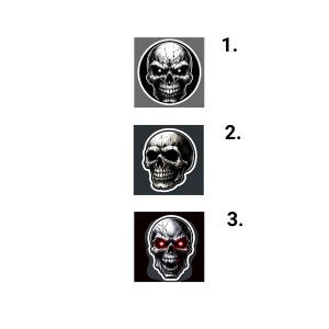 Evil Skull Die Cut Vinyl Sticker Laptop, Water Bottle, Hydroflask ...