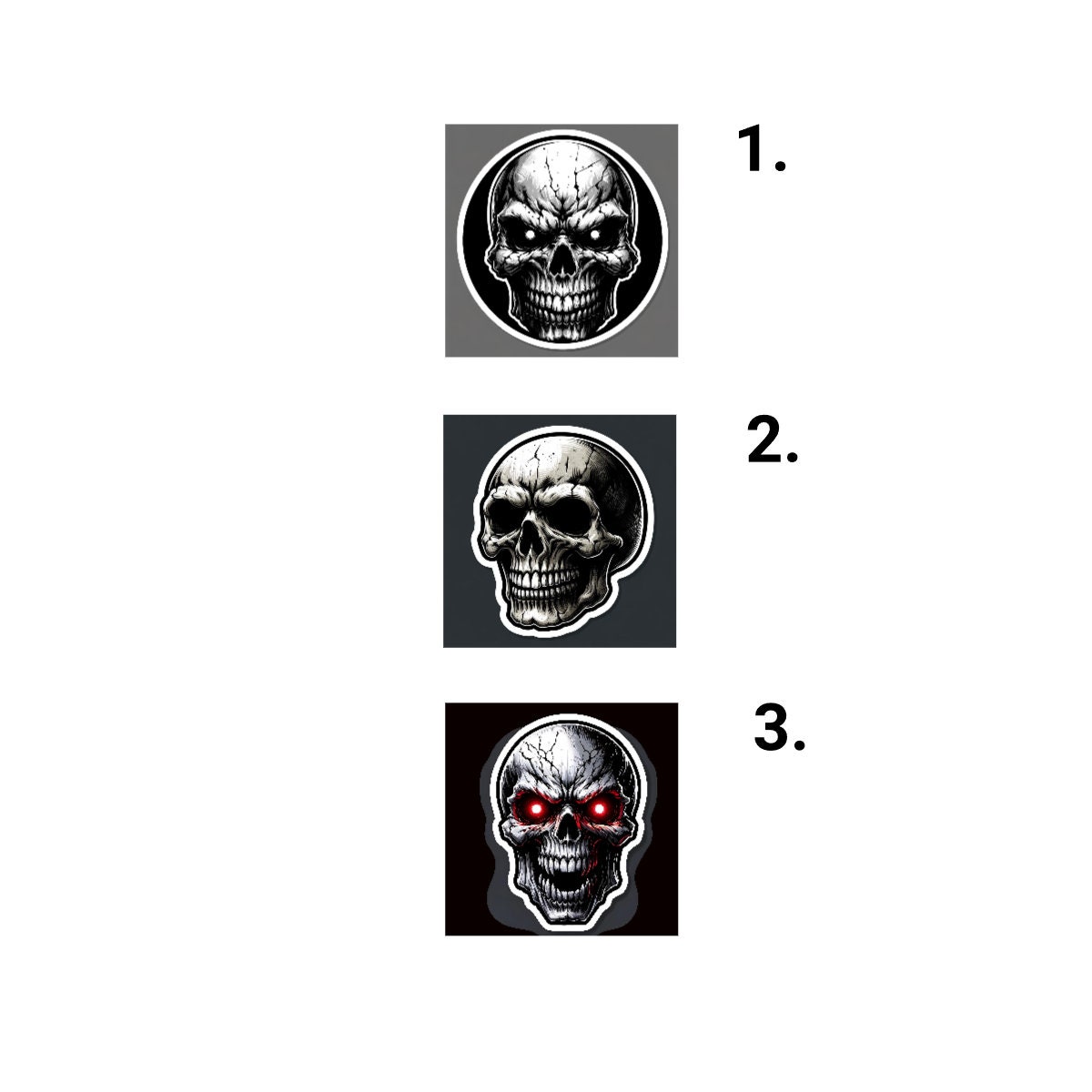 Evil Skull Vinyl Sticker, Waterproof, Scratch-proof - Etsy
