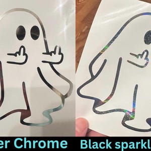 Middle Finger Ghost Decal - Etsy