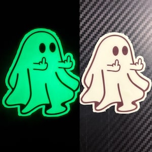 Middle Finger Ghost Decal - Etsy