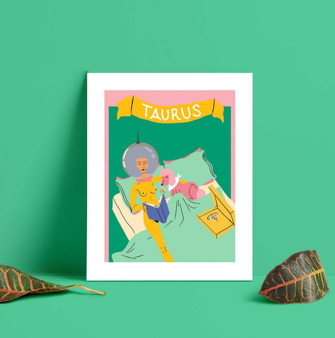 Taurus Zodiac Sign Art Print - Etsy