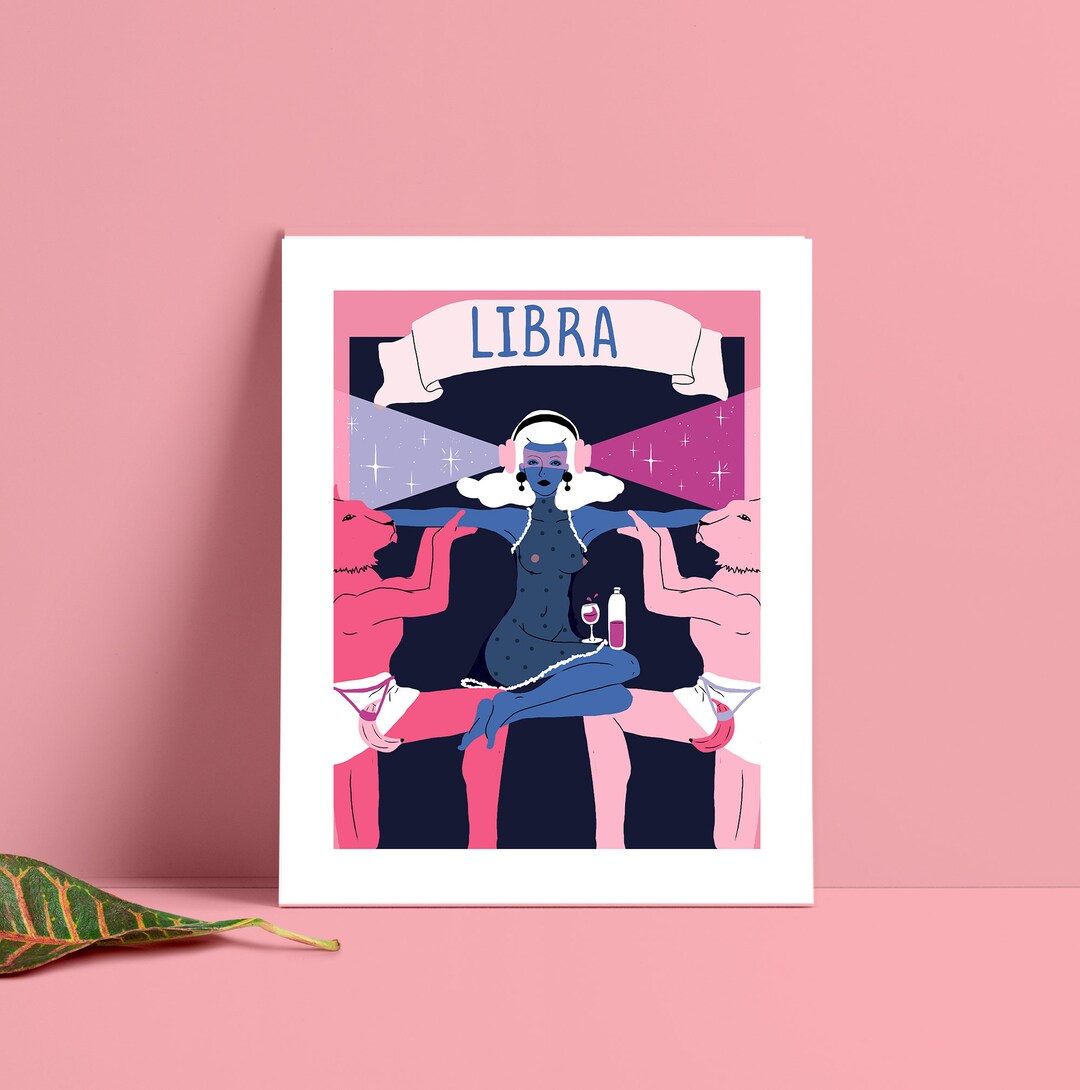 Libra Zodiac Sign Art Print - Etsy