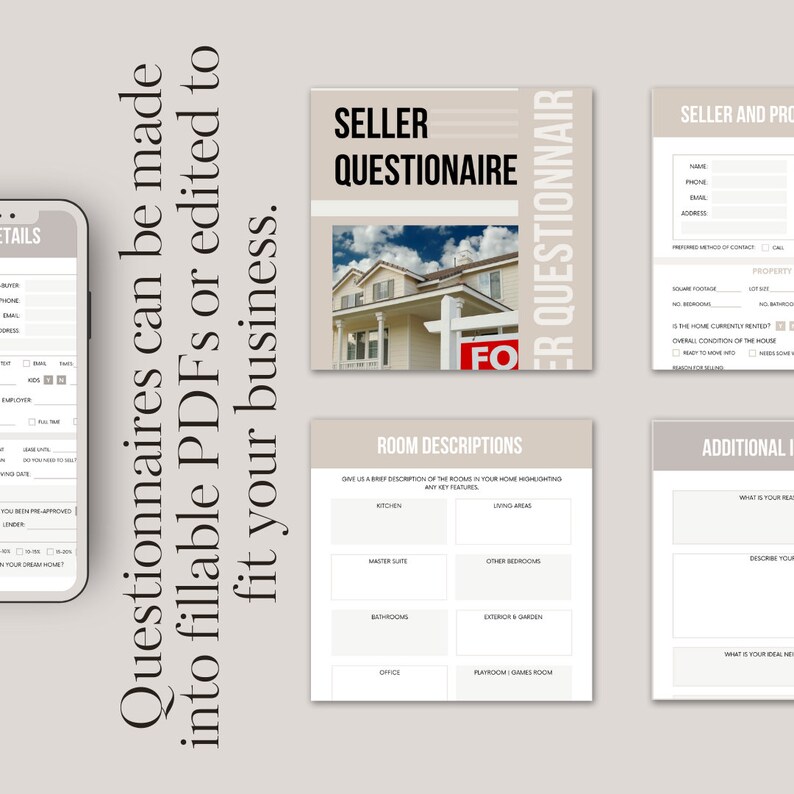 Real Estate Questionnaires - Etsy