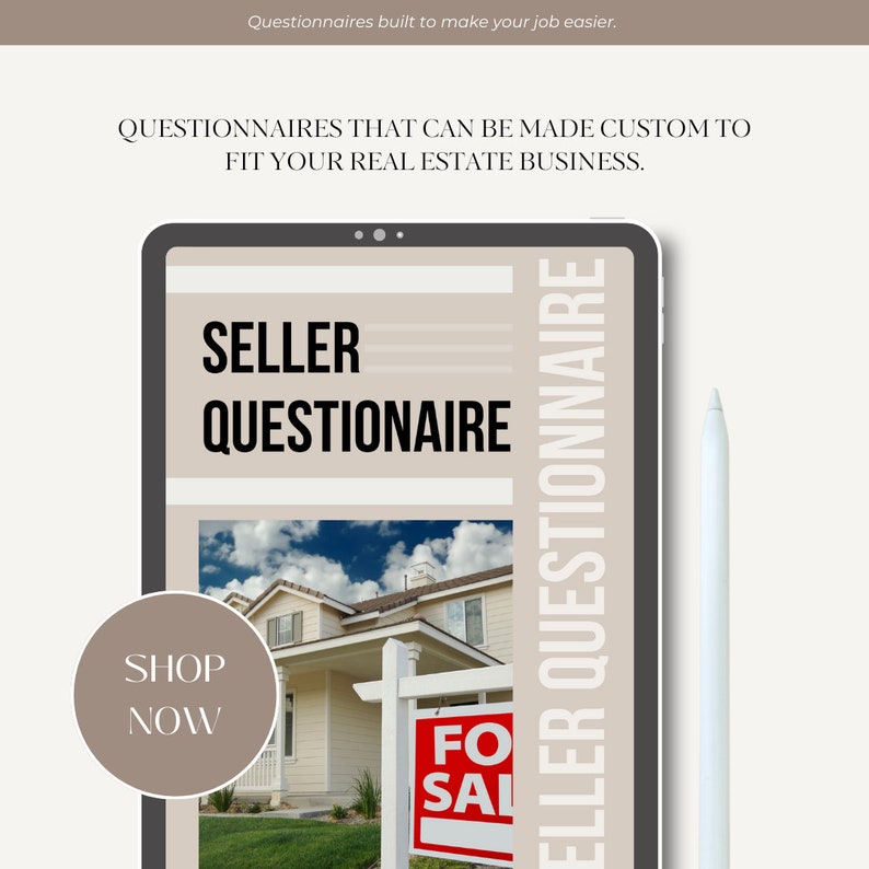 Real Estate Questionnaires - Etsy