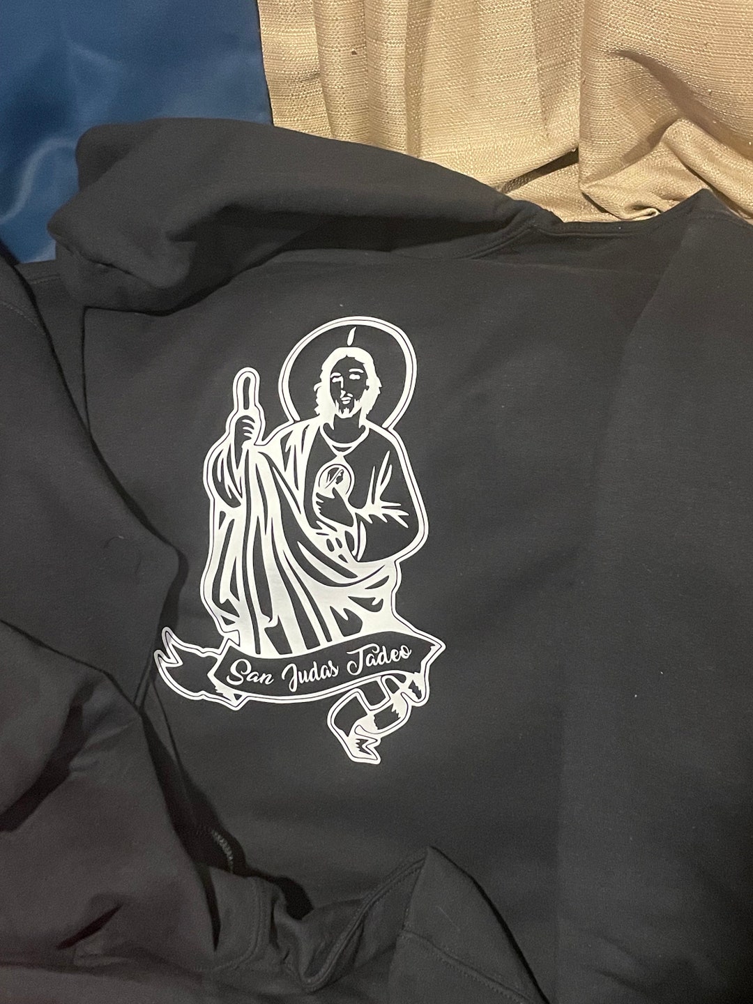Black San Judas Tadeo #1 Hoodie - Etsy