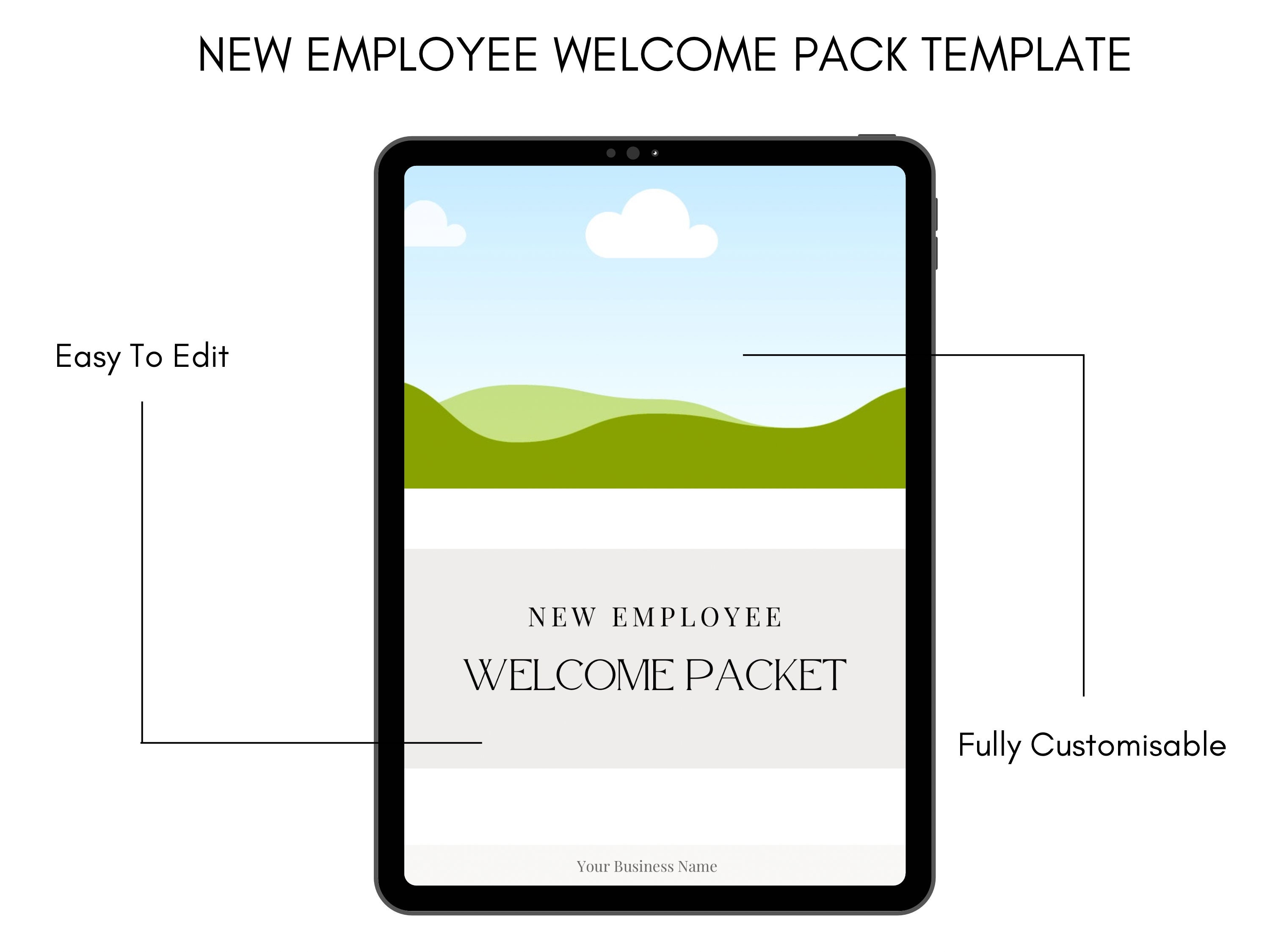 Employee Welcome Pack Template, New Employee Onboarding Handbook ...