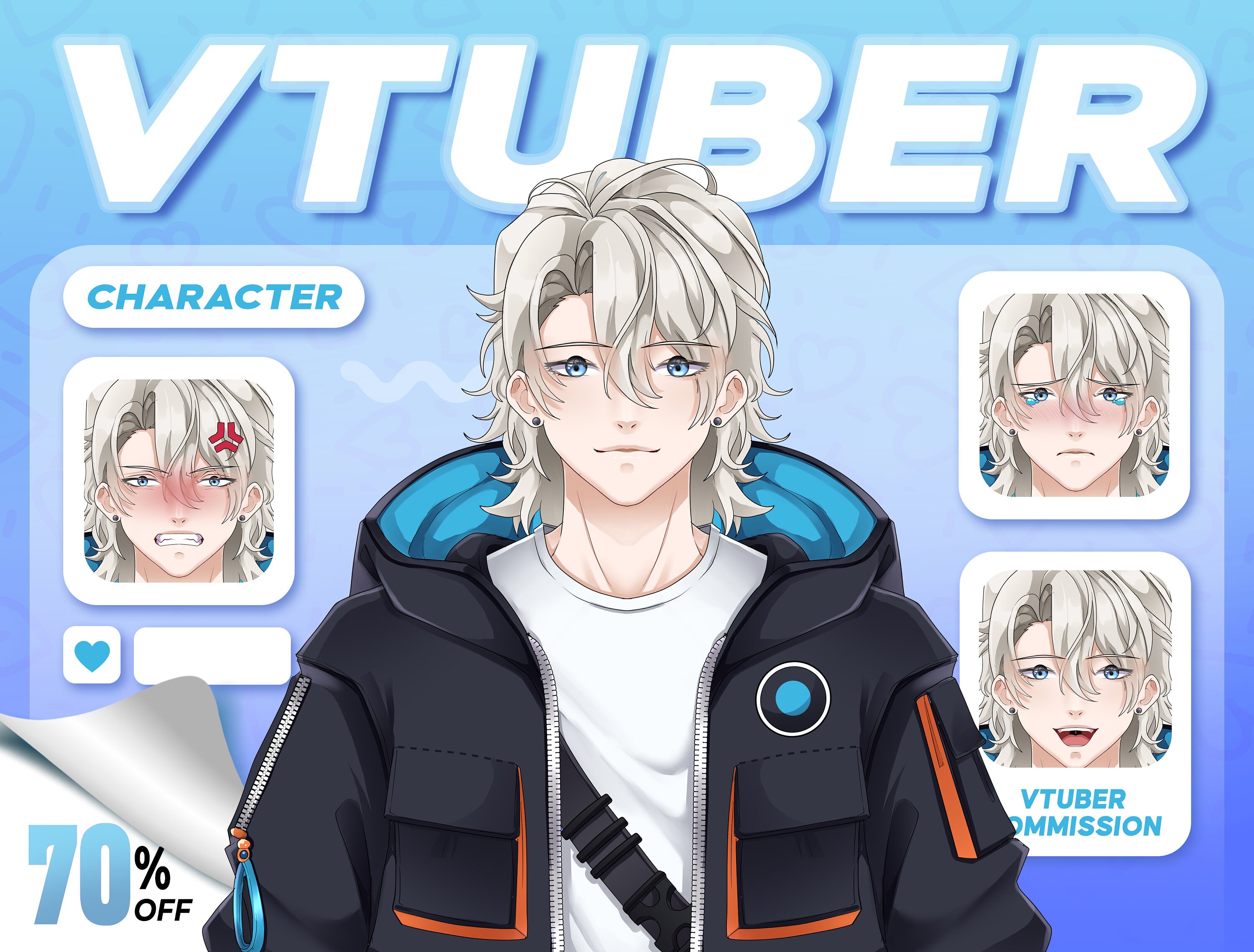 Custom Vtuber Model Live2d Vtuber Rigging Vtuber Design Streamer Vtuber ...