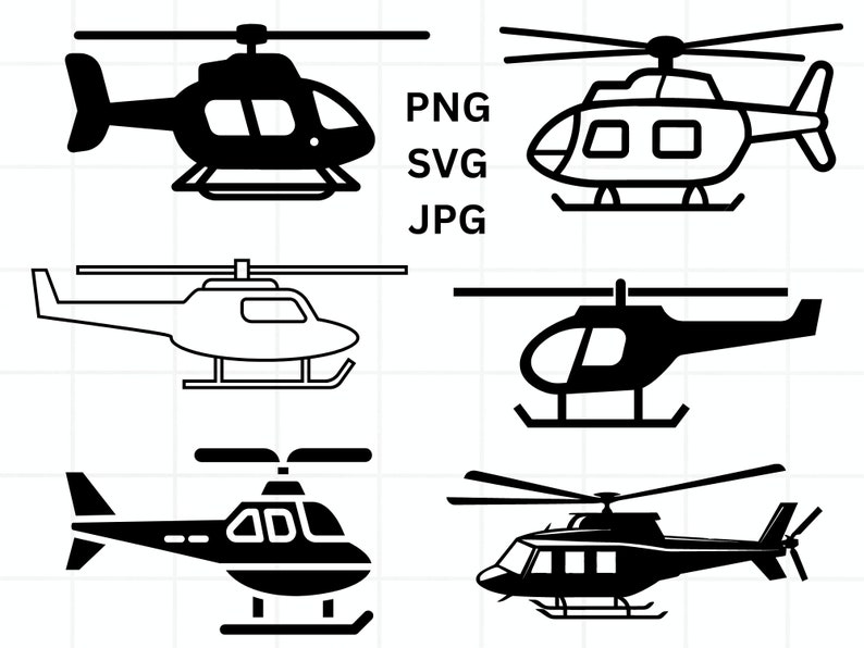 Helicopter Svg, Helicopter Svg File, Helicopter Clipart, Helicopter ...