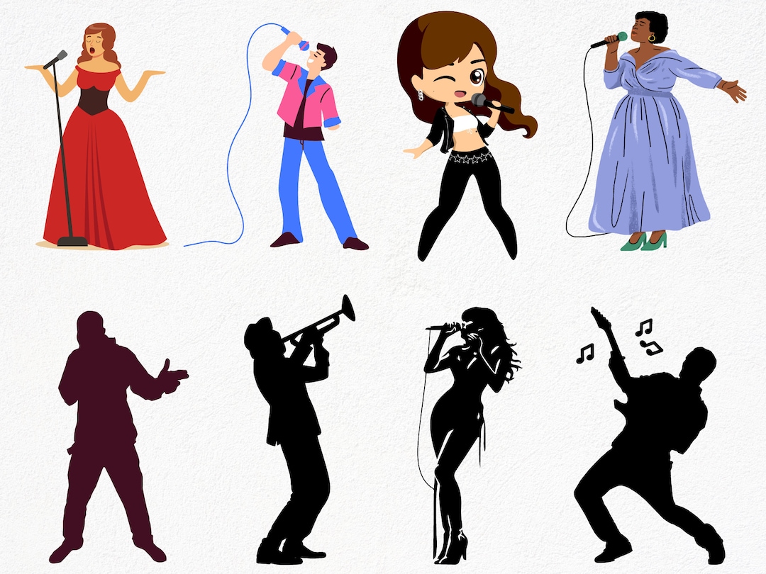 Singer Svg, Singing People Svg, Singing Clipart, Singing Svg, Music Svg ...