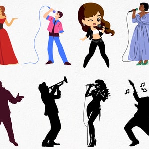 Singer Svg, Singing People Svg, Singing Clipart, Singing Svg, Music Svg ...