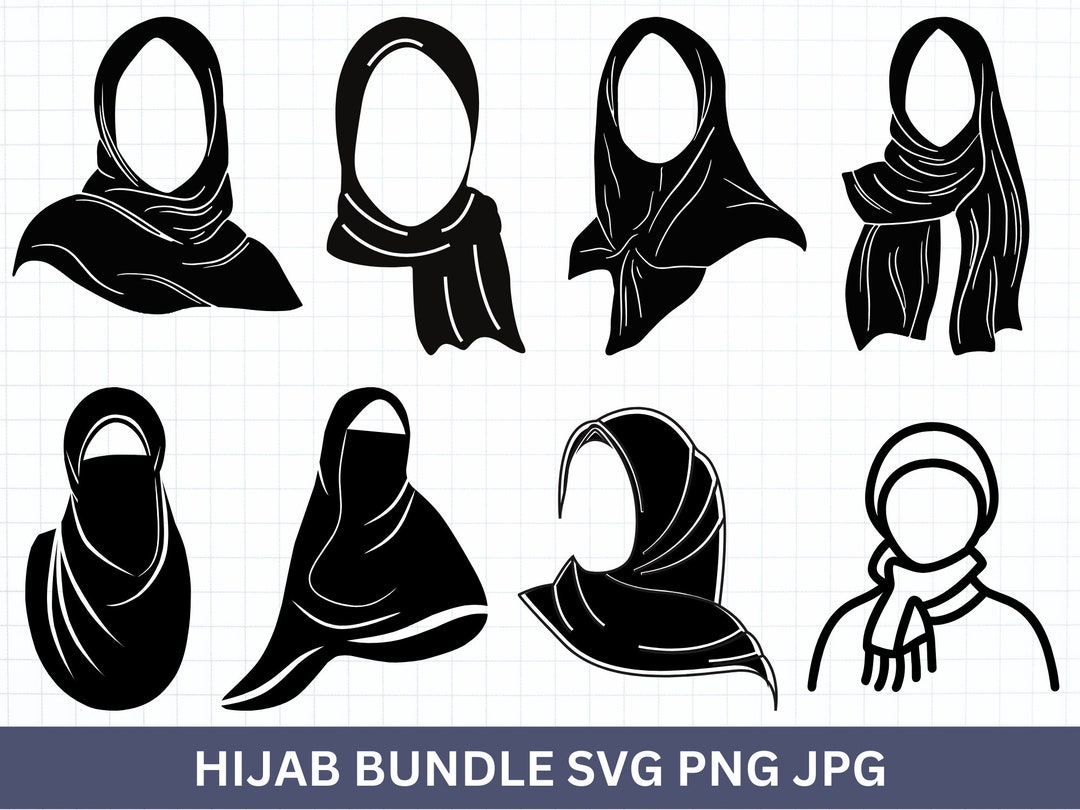 Hijab Svg, Headscarf Svg, Hijab Scarf Svg , Hijab Cut Files,hijab ...